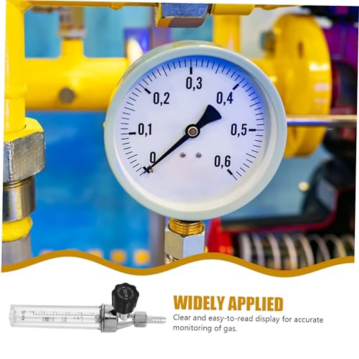 BUGUUYO 3pcs Barometer Regulator Flowmeter Flow Meter Tube Flow Indicator Argon Flow Meter Argon Gas Flow Meter Measurement Tool Air Flow Meter Transparent Aluminum Alloy