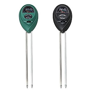 2 Packs Soil Moisture Meter, 3 in 1 Soil Tester Tool, Plant Water Monitor, Soil Hygrometer Sensor for Gardening, Farming, Indoor and Outdoor Plants, No Batteries Required (Black & Green)