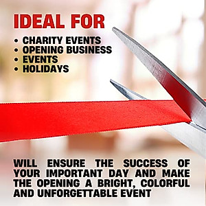 Grand Opening Ribbon Cutting Ceremony Kit 25" Grand Opening Ribbon and Scissors for Special Events Inaugurations and Ceremonies
