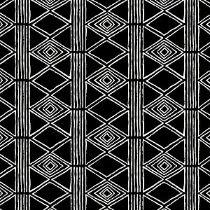 Arden Selections Modern Outdoor Seat Cushion 20 x 20, Black Global Stripe