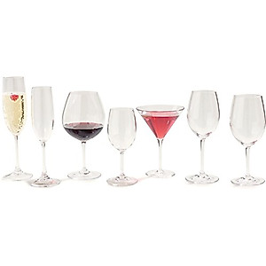 Carlisle FoodService Products 564507 Alibi Shatter-Resistant Plastic White Wine Glass, 8 oz., 6.94" Height, 2.75" width, 2.75" Length, Polycarbonate (Pc), Clear ,pack of 1