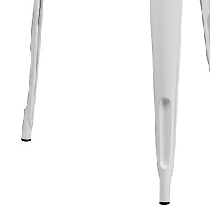 Flash Furniture Felix Commercial Grade 31.5" Square White Metal Indoor-Outdoor Table