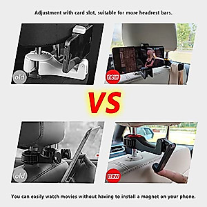 Junecarp 2 Pack Car Seat Headrest Hooks,Multifunction Car Phone Holder Hook Hangers Storage Organizer,Backseat Hooks Suitable for Purse Coats Umbrellas Grocery Bags Handbag Phone (Red)