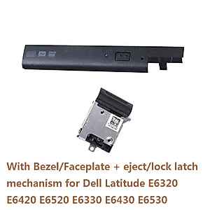 DY-tech 2nd HDD SSD Hard Drive Optical bay Caddy Frame Tray for Dell Latitude E6320 E6420 E6520 E6330 E6430 E6530 Modular Bay with Ejector + Bezel / faceplate