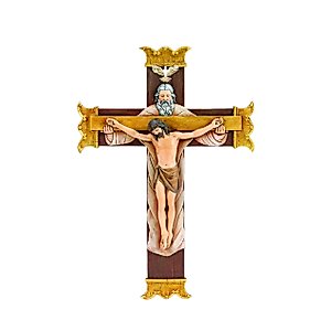 Joseph's Studio by Roman - Collection, 10.25" H Holy Trinity Crucifix, Made from Resin, High Level of Craftsmanship and Attention to Detail, Durable and Long Lasting