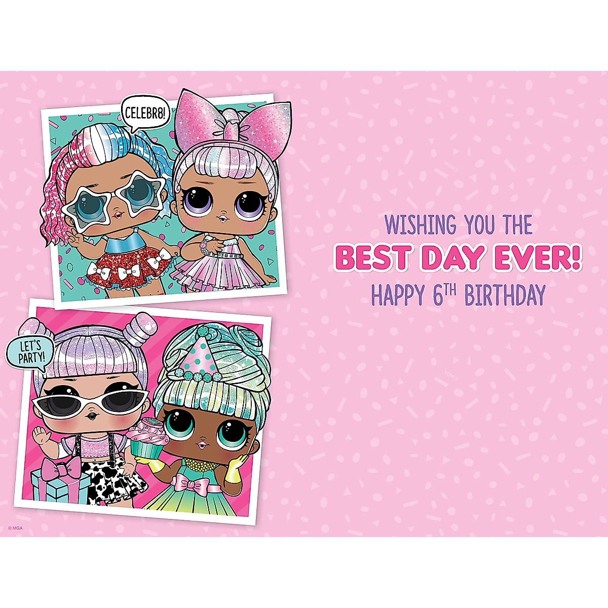 Danilo Promotions LTD LOL Surprise Card, Happy 6th Birthday Card, Age 6