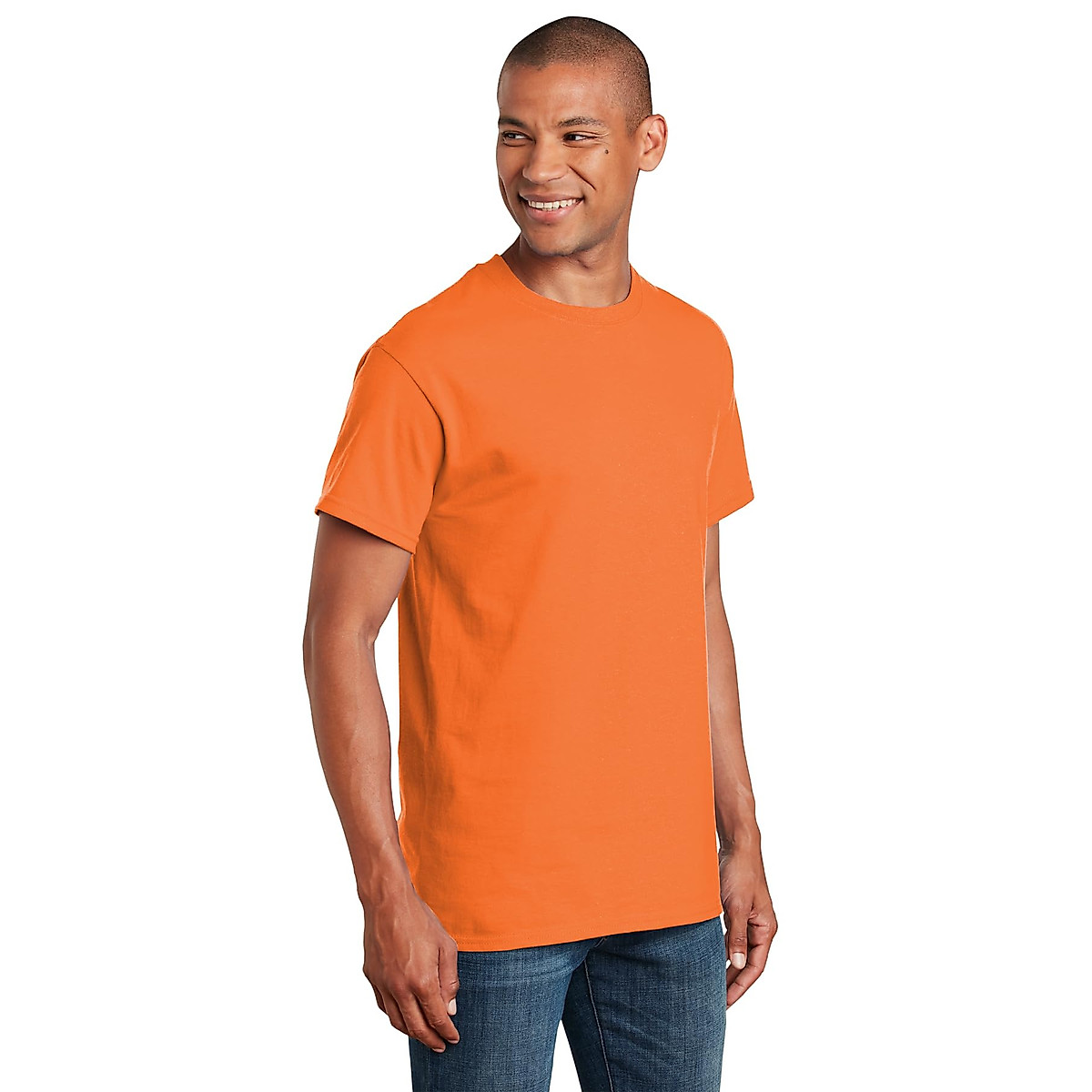 Gildan Men's G2000 Ultra Cotton Adult T-shirt, Safety Orange, Large