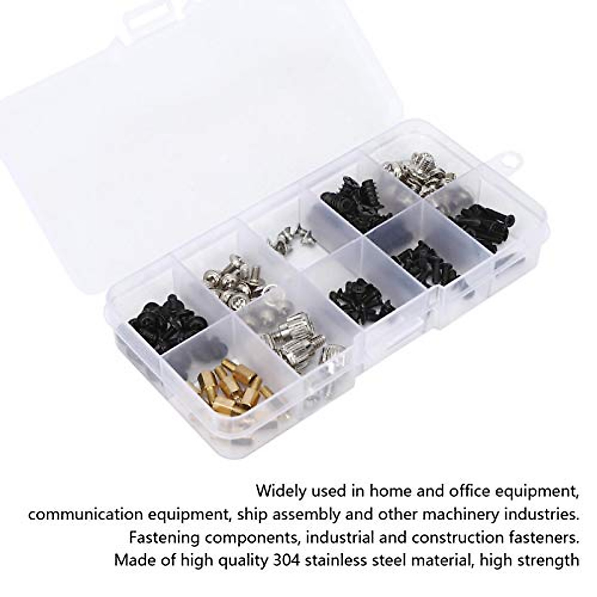 wendeekun PC Computer Screw Standoffs Assortment Kit, Desktop Computer Screws, Standoffs Set, for Hard Drive Computer Case Motherboard Fan Power Graphics(165Pcs)