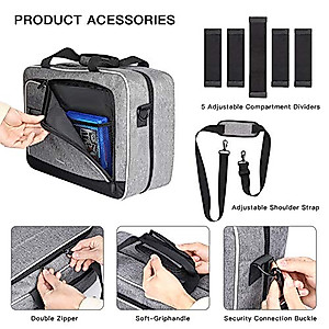 Ztotop Travel Case Compatible with PS5 , Carrying Case for PS5, Protective Travel Bag Holds PlayStation 5 Console, Controller, Games, Gaming Headset, Base and Other Accessories, Gray