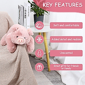 KECIRLE Soft Pink Pig Plush Pillow 21.6",Cute Piggy Stuffed Animal Doll Toy, Gifts for Valentine's, for Kids Boys and Girls……