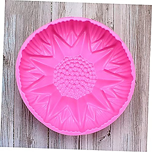 Abaodam 4 pcs sunflower mold round cake pan candy molds chocolate cheesecake round griddle sunflower fondant bread accessories DIY Baking Tool Silicone DIY Mold Cake Baking Mold household