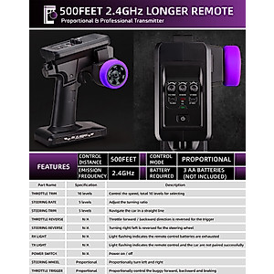 RIAARIO 1:14 RTR Brushless Fast RC Cars for Adults, Max 63mph Hobby RC Truck, 4X4 Remote Control Car for Boys with Carbon Fiber Chassis & Metal Gear, Oil Filled Shocks Electric Vehicle Buggy for Kids