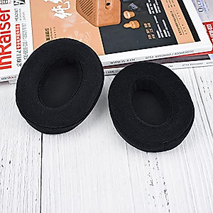 MOLGRIA Ear Pads Cushion, Replacement Earpads for HM5 ATH-M50X, ATH-M40X, ATH-M30X, ATH-M20X, ATH-M10, Headphones (Velour Black)
