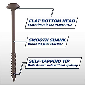 Kreg SML-C4X400-30 XL Pocket-Hole Screws 4", (30 Count)