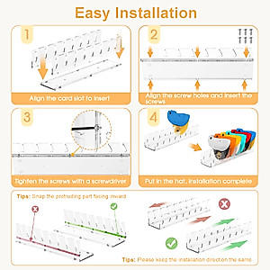 Meeenmiil Hat Organizer for Baseball Caps 2 Pack, Anti-slip Hat Stand for 16 Baseball Caps, Hat Racks for Baseball Caps Storage and Display Hat Holder for Bedroom, Closet, Dresser (Clear)
