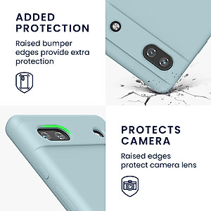 kwmobile Case Compatible with Google Pixel 6a Case - TPU Silicone Phone Cover with Soft Finish - Cool Mint