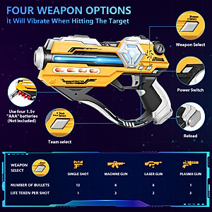 IJO Laser Tag Guns Set of 2 Laser Tag with Digital LED Score Display Vests for Teens, Family and Adults Fun,Birthday Gift Toys for Kids Ages 6 7 8 9 10 11 12+Year Old Boy & Girls