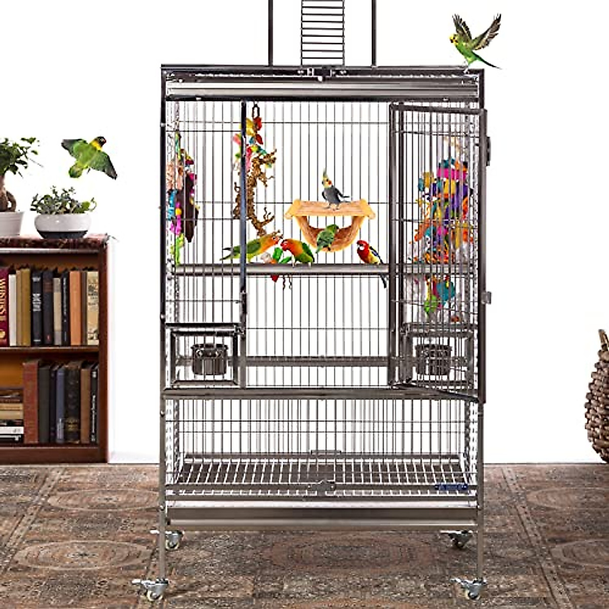 BWOGUE Winter Warm Bird Nest Bed Hanging Hammock Snuggle Hut Parrot House Tent Toy Bird Cage Perch for Parakeet Budgies Cockatiels Lovebird Cockatoo Finch Hamster Chinchilla Guinea Pig