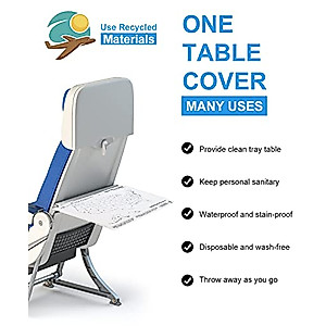 Airplane Travel Essentials Tray Table Cover, 10 Pack Disposable Placemats Provide Safe Fresh Table Surface, Travel Accessories Must Haves for Kids Baby, Toddlers, Women