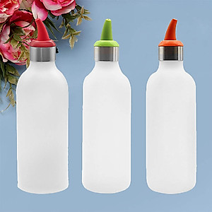 Cabilock 3pcs trp Pump Head Ketchup Soy Sauce Bottle Paint Condiment Sauce Squeeze containers jam Salad Sauce Squirt Bottles Soy Sauce Vinegar lecythus Clear Container Barbecue Tool