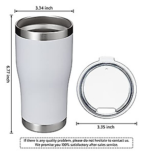 MEWAY 20oz Stainless Steel Tumblers 12 Pack Bulk, Vacuum Insulated Coffee Cup with Lid,Double Wall Powder Coated Travel Mug Gift,Thermal Cups Keep Drinks Cold & Hot(White,Set of 12)