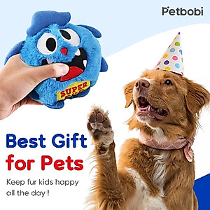 Petbobi Upgrade Dog Toys Interactive Monster Plush Giggle Ball Shake Squeak Crazy Bouncer Toy Exercise Electronic Toy for Puppy Motorized Entertainment for Pets