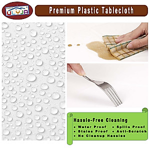 PARTY ULYJA Burgundy Tablecloths Plastic 3-Pack Premium 54 Inches x 108 Inches Disposable Table Covers Decorative Table Cloths for Rectangle Tables