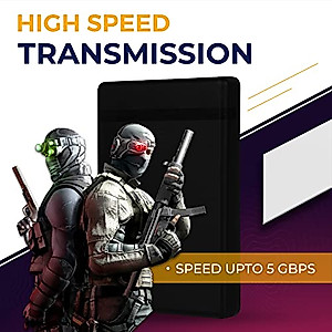 SUHSAI Gaming Hard Drive 500 GB Portable External Hard Drive USB 3.0 Storage Drive 2.5 HDD Compatible with Laptop Computer, Xbox, MAC, PS4, PS5, chromebook - Black