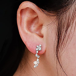 Suyi Jewellery Set Rhinestone Bridal Wedding Jewelry for Women Gilrs Crystal Necklace Earrings Jewelry Sets Silver1