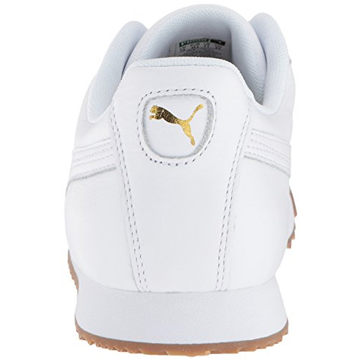 PUMA Mens Roma Sneaker, PUMA Mens White-PUMA Mens Team Gold, 9.5