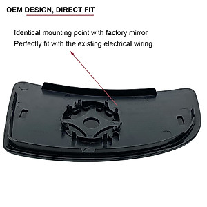 New Driver Side Lower Mirror Glass Replacement for 2015 2016 2017 Ford Transit T150 T250 T350 - Left Pass Convex Lower Mirror Glass with Rear Holder, Replace BK3Z17K707A