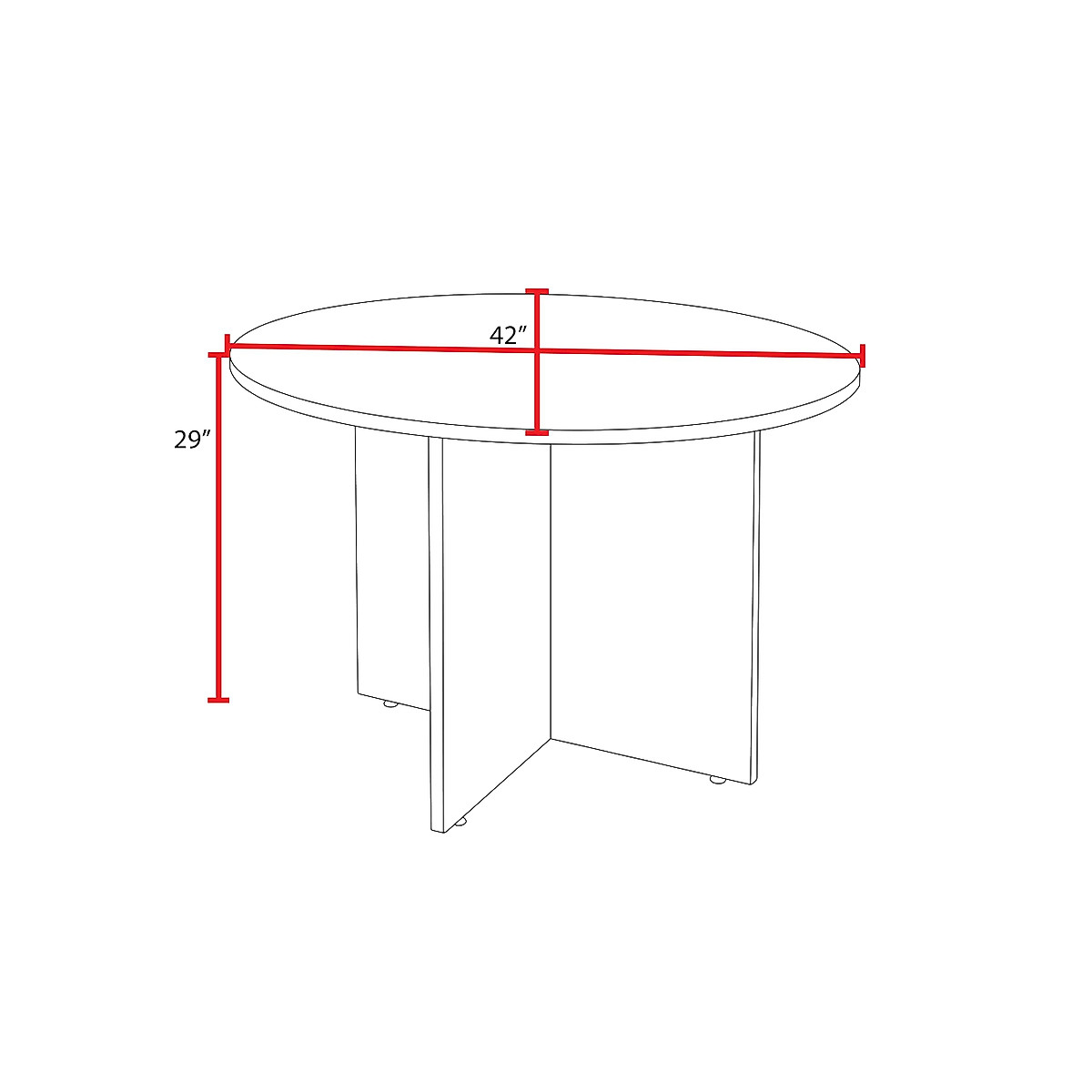 Regency Legacy 42-inch Round Conference Table- Cherry