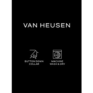 Van Heusen Men's Long Sleeve Oxford Dress Shirt, Blue, X-Large