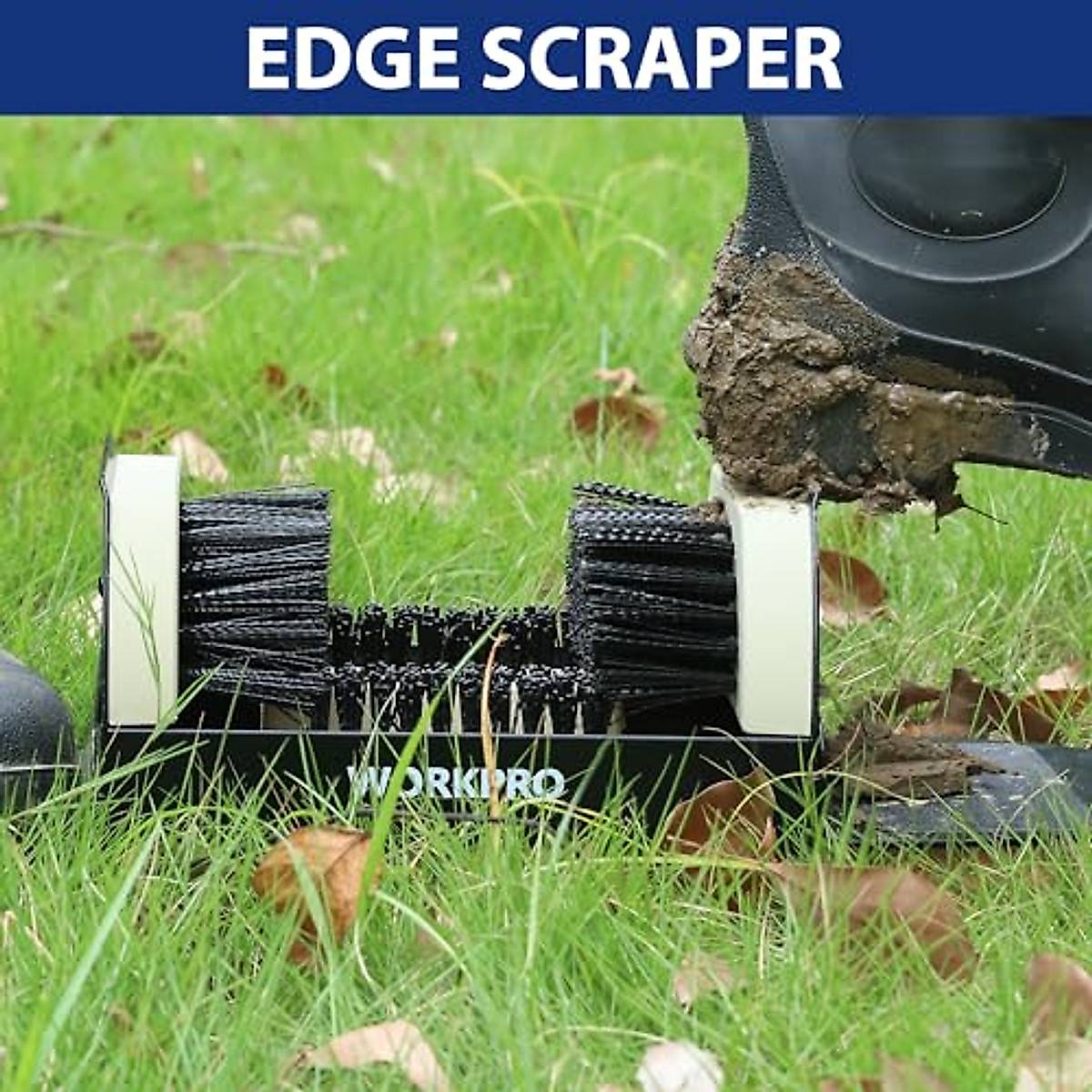 WORKPRO Boot Scrubber, Heavy Duty Boot Cleaning Scraper Brush- Wide, Shoe Mud Cleaner, for Indoor and Outdoor Use