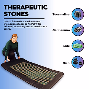 1Love Luxor Pro Far Infrared Sauna Dome | Near Zero EMFs, ELFs & VOCs | 10 Minute Preheat | 1200W/110V Power | Personal Sauna | 1 Person Sauna | Portable Dry Sauna | Home Sauna | Therapeutic Stones