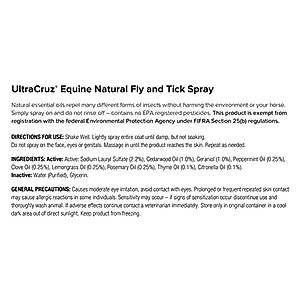 UltraCruz Equine Black Diamond Horse Shampoo, Conditioner and Fly & Tick Spray Bundle, 32 oz Each