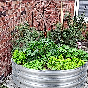 FORTUNO Round Galvanized Raised Garden Bed Box 3 FT (2 Pack) Metal Outdoor Flower Bed Steel Patio Ground Planter for Planting Vegetables and Herb, Silver