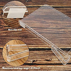 Hmdivor Clear Acrylic Shelf Dividers, Closets Shelf and Closet Separator for Organization in Bedroom, Kitchen and Office Shelves (6 Pack)
