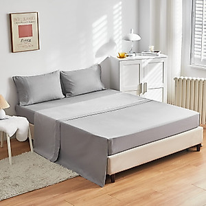 Comforter Sheet Set 7 Pieces Geometry Colorful White Gray Teal Blue Bedding Set (1 Comforter 2 Pillow Shams 1 Flat Sheet 1 Fitted Sheet 2 Pillowcases)