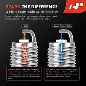 A-Premium Iridium Platinum Spark Plugs Compatible with Chevrolet Equinox 2018-2020, Malibu 2016-2020, Cruze 2016-2019 & GMC Terrain 2018-2020 & Buick Encore 2016-2019, 1.4L 1.5L 1.6L, Pack of 4