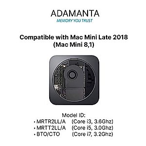 Factory Original 16GB (2x8GB) Memory Upgrade for 2020 & 2019 Apple iMac 27" w/Retina 5K Display & 2018 Apple Mac Mini DDR4 2666Mhz PC4-21300 SODIMM 1Rx8 CL19 1.2v RAM Adamanta