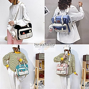 Cute Bags Kawaii Backpack Messenger Bag For School,Aesthetic Backpacks Multifunction Laptop Japanese Ita for Teen Girls Kids Lunch Totes