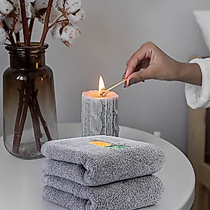 2 Pack Flamingo Pineapple Hand Towels 100% Cotton Embroidered Premium Luxury Summer Decor Bathroom Decorative Dish Towels Set for Drying, Cleaning, Cooking, Holiday Towels Gift Set 13.4'' x 29.1''