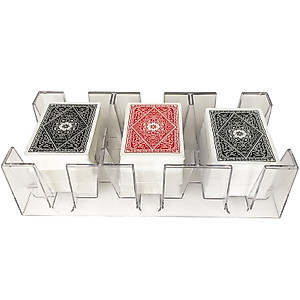 Yuanhe 9 Deck Clear Canasta Playing Card Tray