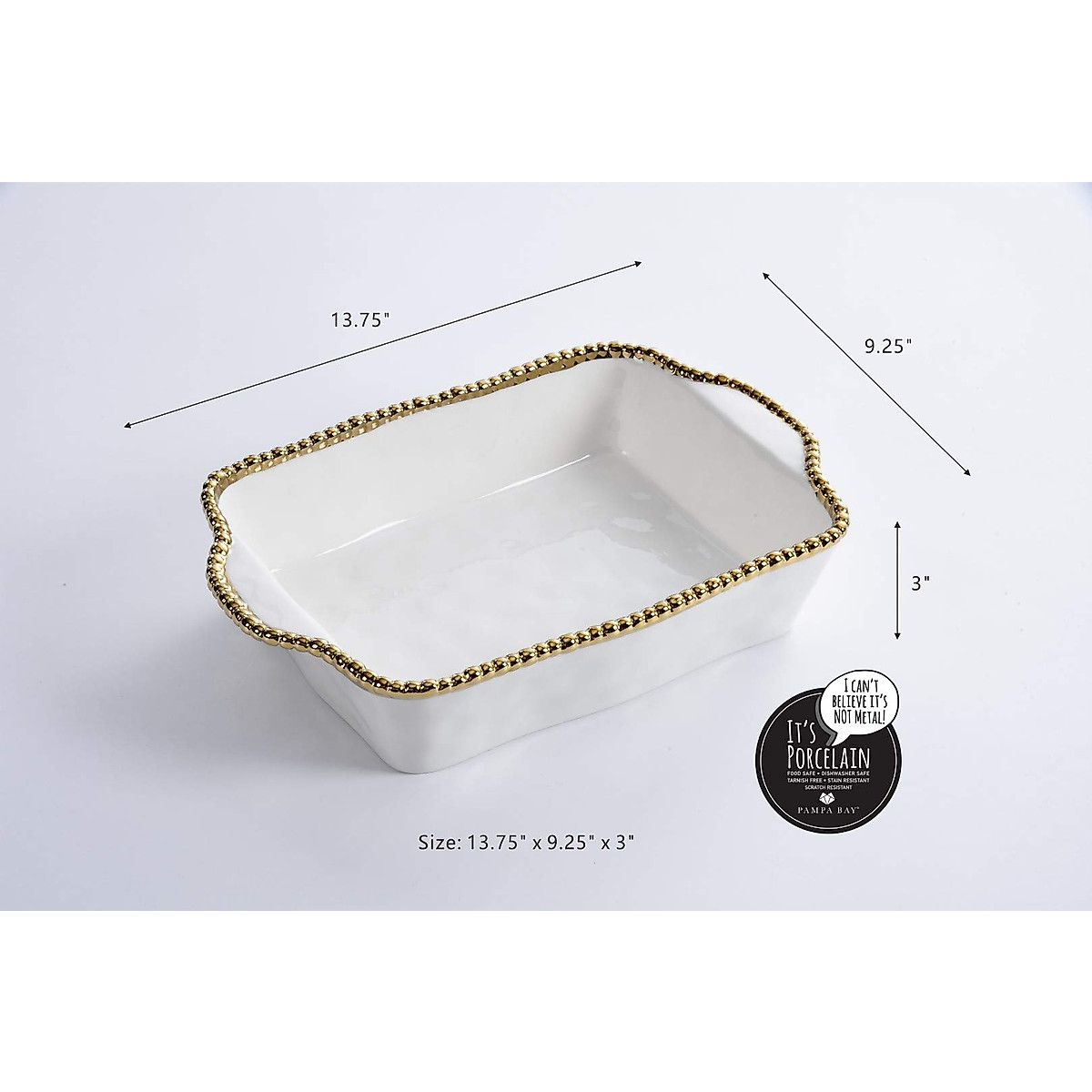 Pampa Bay Titanium Baking Dish (Rectangular, Golden Salerno)