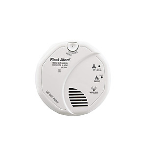 First Alert SCO500B Wireless Interconnected Photoelectric Smoke and Carbon Monoxide Combo Alarm with Voice and Location