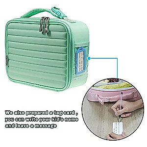 DWBAG Insulated Lunch Bag for Women/Men - Reusable Lunch Box for Office Work Picnic Beach - Leakproof Cooler Bag Freezable Lunch Bag for Adult - Light Green.