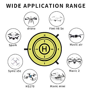 YAODHAOD Drone Landing Pad,54CM （21in）Universal Portable Luminous Waterproof Foldable Helipad for DJI Air 2S/Mavic Mini 2/Mavic Air 2/Mavic 2 Pro/Zoom/FIMI X8SE/DJI FPV Drone