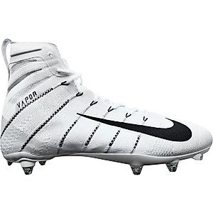 Nike Vapor Untouchable 3 Elite D AO3006-100 White-Black Men's Detachable Football Cleats 12.5 US