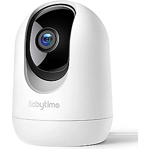 BabyTime Pet Camera, Indoor 2K 360° Wi-Fi Smart Camera with Night Vision, Motion Detection, Two-Way Audio, Compatible with Alex